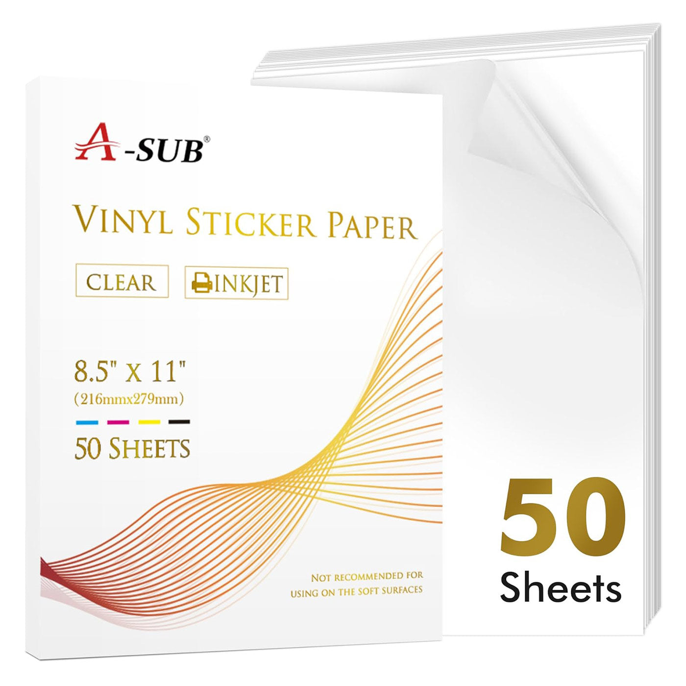 Clear Vinyl Sticker Paper for Inkjet Printers | A-SUB 8.5x11 – koalagp