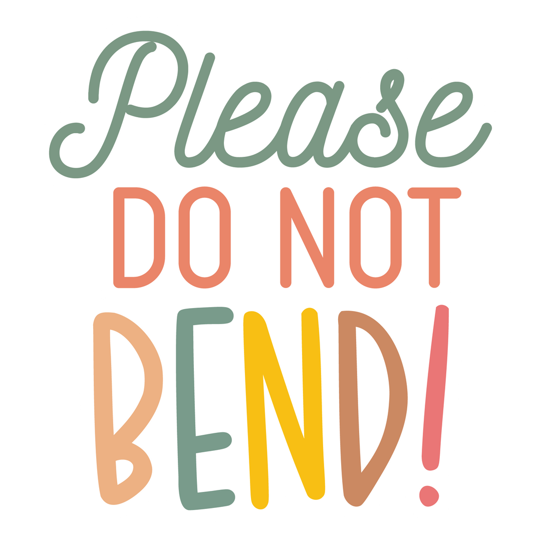 Please Do Not Bend- Free SVG – koalagp