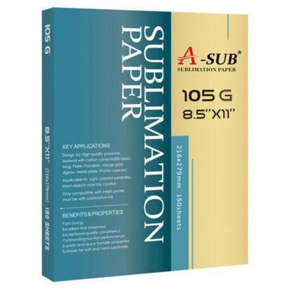 Buy A-SUB Sublimation Paper 125g, 120g, 105g – Fast Dry & Vibrant ...