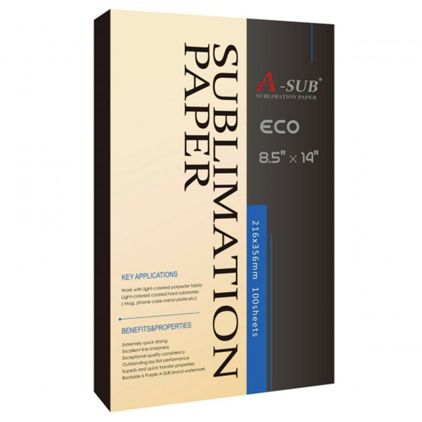 A-SUB Sublimation Paper 125gsm ECO Economic Series 100 sheets For All ...