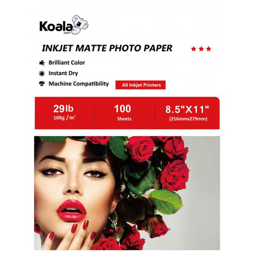 Koala 29lb Matte Inkjet Photo Paper – 100 Sheets, Lightweight – koalagp