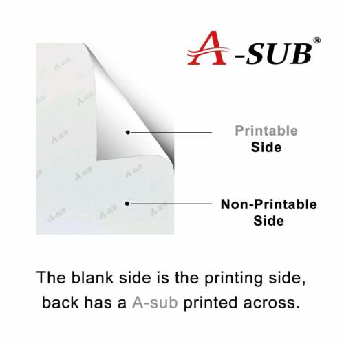 A-SUB Sublimation Paper 125gsm 110 Sheets Used For All Inkjet Printers ...